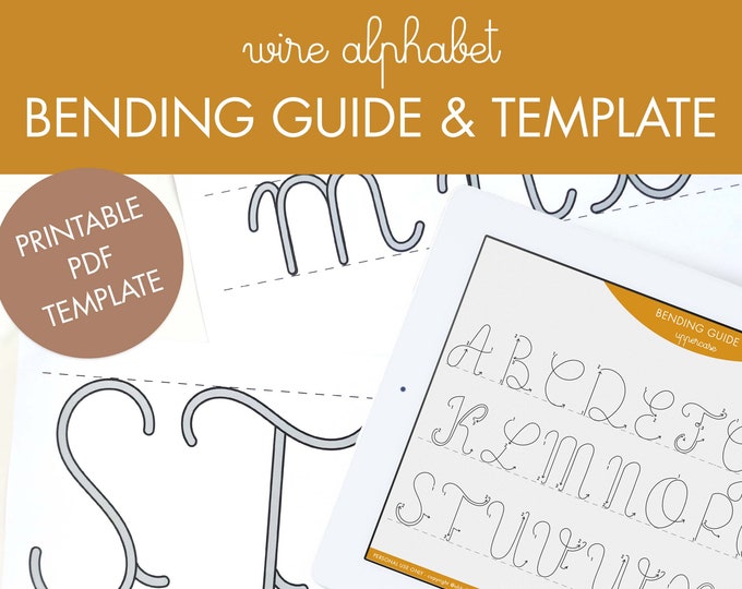 Wire Alphabet Template and Bending Guide Printable Template - Etsy