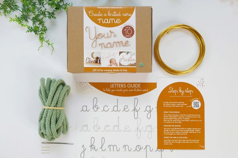 Knitted Wire Sign DIY KIT - Craft Activity - Tutorial Explanation and ...