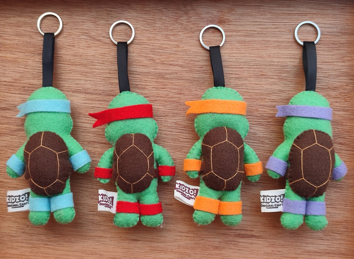 TMNT Teenage Mutant Ninja Turtles Felt Keychain - Etsy