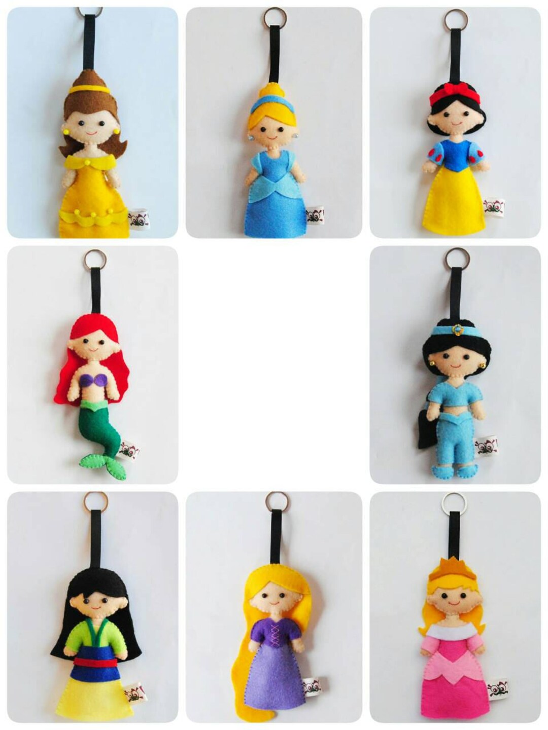 Disney Princess Felt Keychain - Etsy
