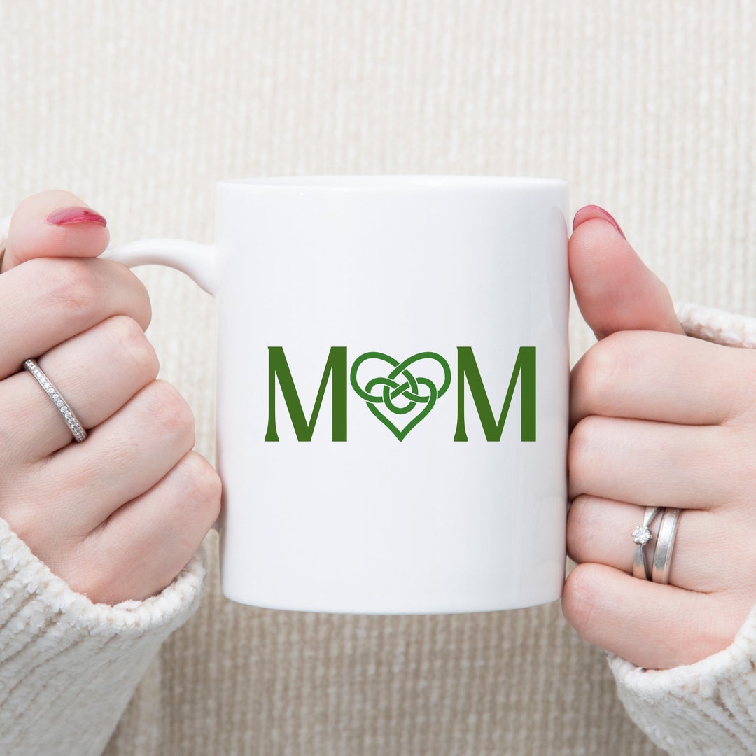 Custom Mom Mug, Mom Est 2023, Celtic Heart Mom Mug, Mother's Day Coffee ...