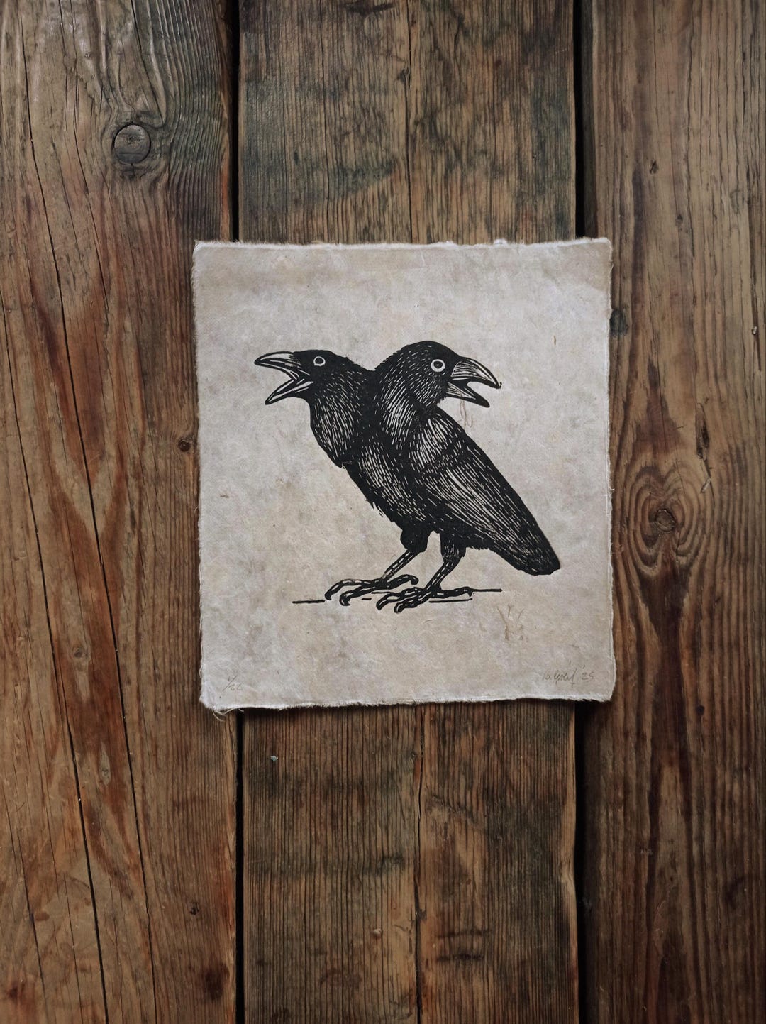 Art Print// Two-headed Raven - Etsy
