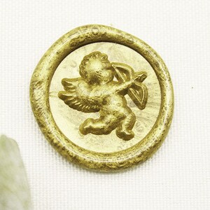 3D CUPID LOVE ARROW Wax Seal Stamp, Embossed Cupid Fairy Angel Wax Seal ...