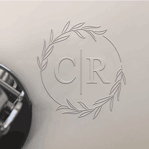 Embossed Monogram - Etsy