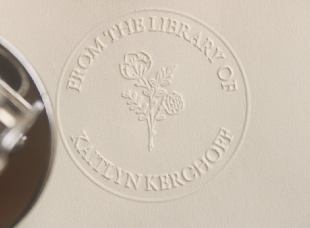 Custom Embosser With Seal for Your Personal Library ，from the Library ...