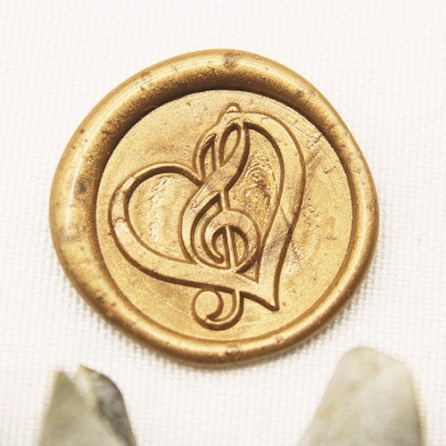 MUSIC NOTE Treble Clef Wax Seal Stamp / Wedding Invitation - Etsy