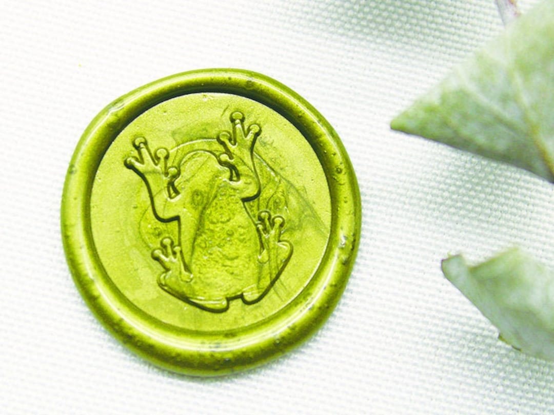Tree Frog Wax Seal Stamp Tree Frog Wax Stamp Custom Initial Date ...