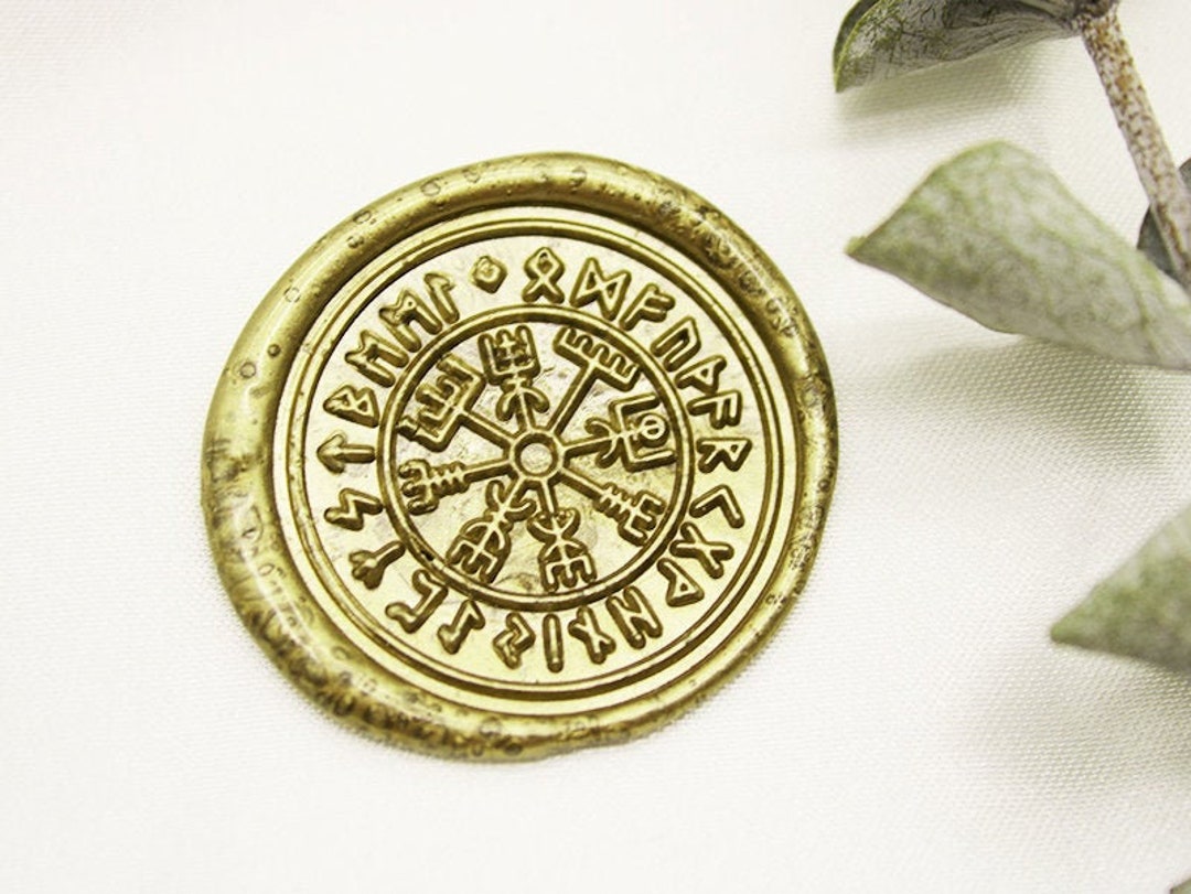 VIKING RUNE VEGVISIR Wax Seal Stamp ,viking Sealing Wax Stamp , Wedding ...