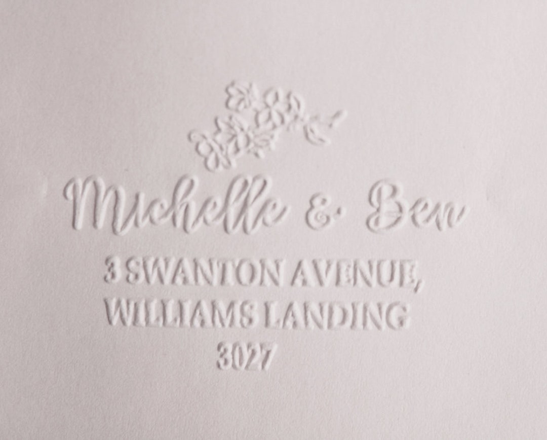 Personalized Name Embosser,wedding Embosser,cherryblossom Embosser With ...