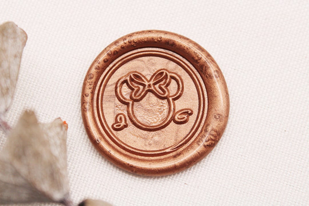 Custom Initial With Mouse Wax Seal Stamp - Mouse Wax Stamp - Custom ...