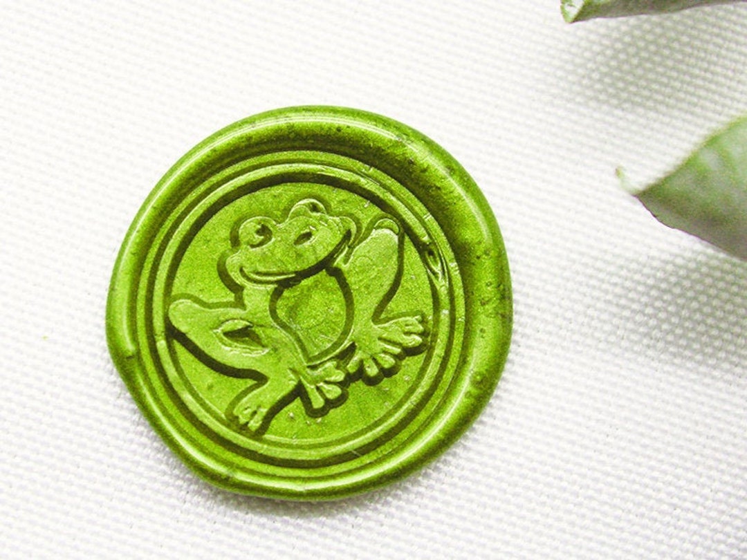 Frog Wax Seals Stamp Sitting Frog Sealing Wax Stamp Cute Smiling Frog ...