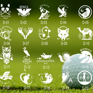 60 Designs Golf Ball Stamp，personalized Name Golf Ball Stamp， Golf Ball ...