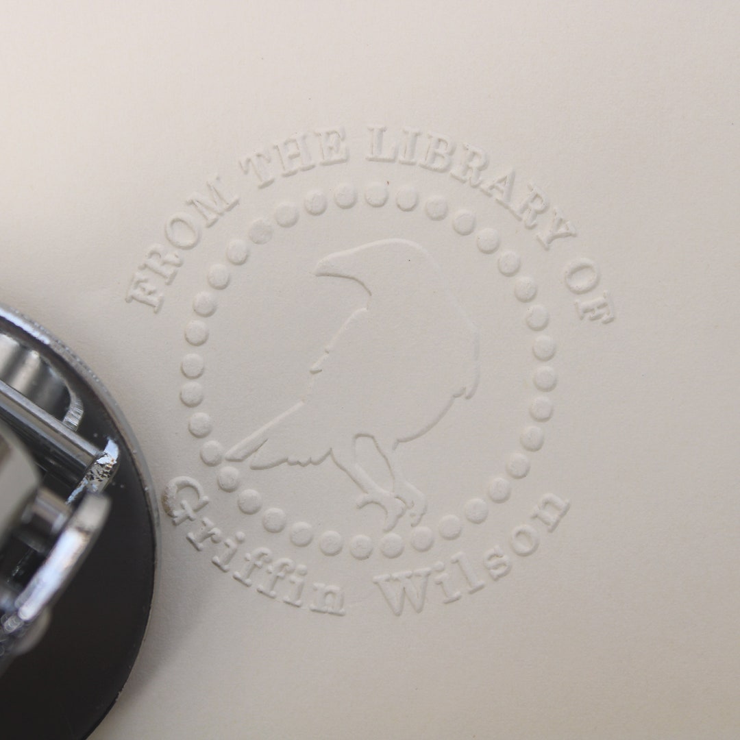 Custom Raven Embosser Stamp,personalized Animals Library Stamp,from the ...