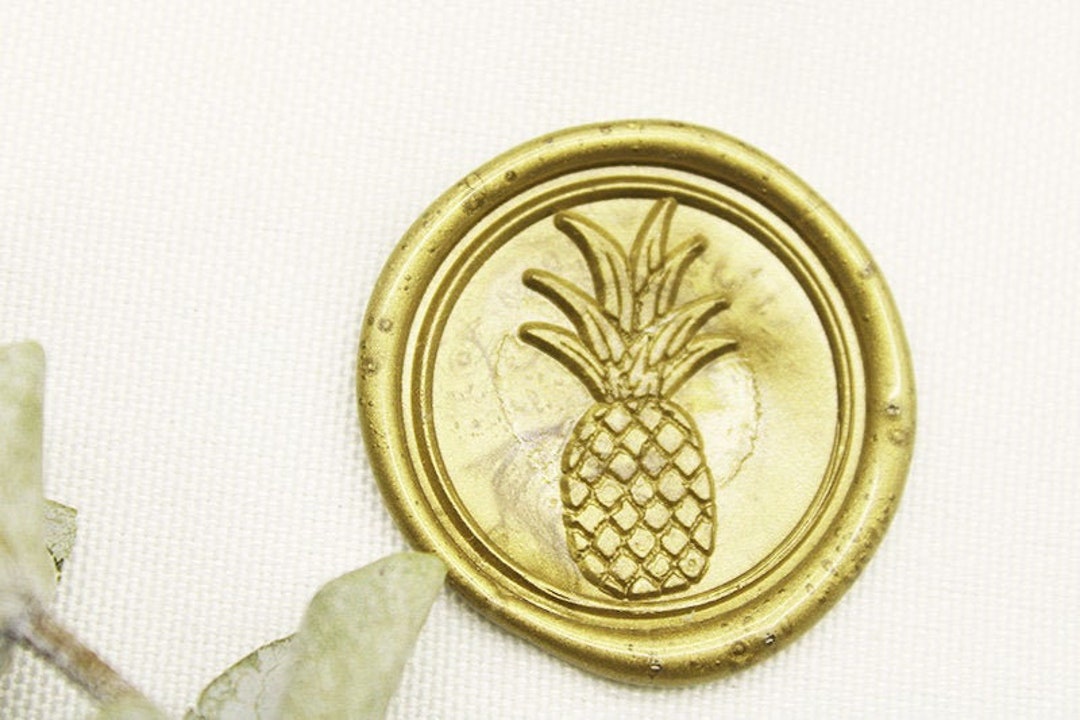 Pineapple Wax Seal Stamp, Wedding Invitation Seals , Tropical Seal ...
