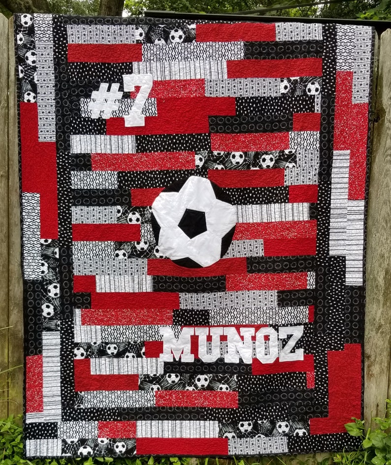 Personalized Soccer Quilt - Etsy