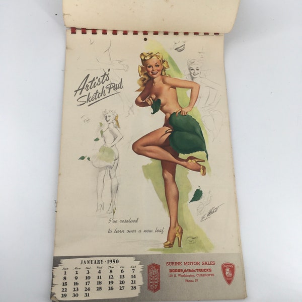 Pin up Girl Calendar - Etsy