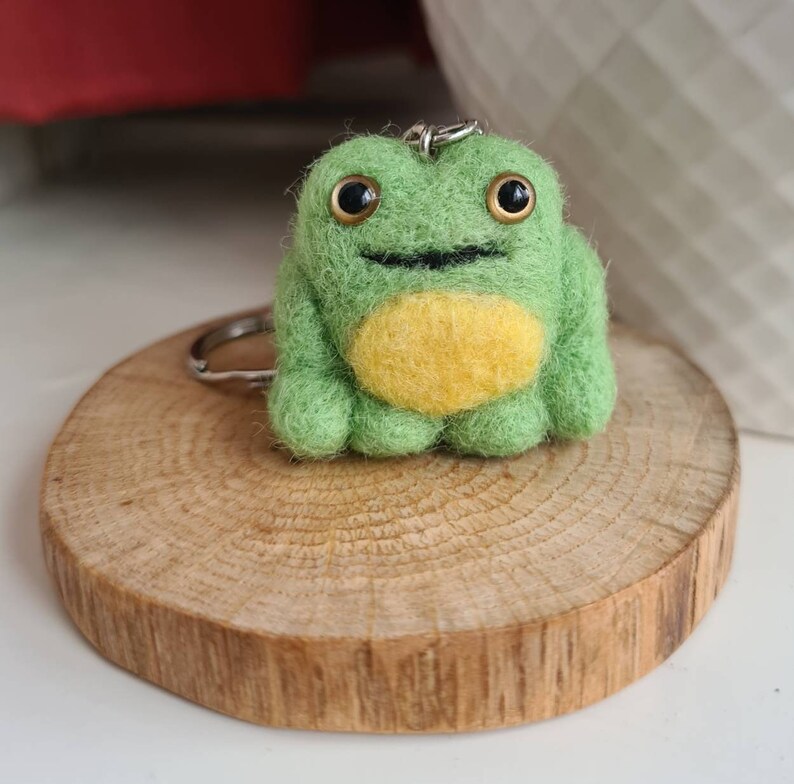 Tiny Frog Charm Cute Pastel Froggy Kawaii Felt Keyring - Etsy UK