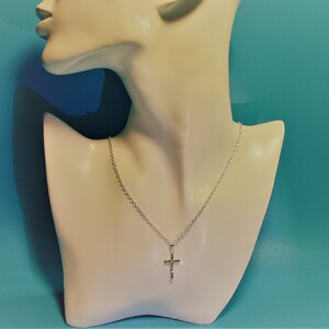 Rhinestone Diamante Cross Necklace Choose Length Bellecrystals ...