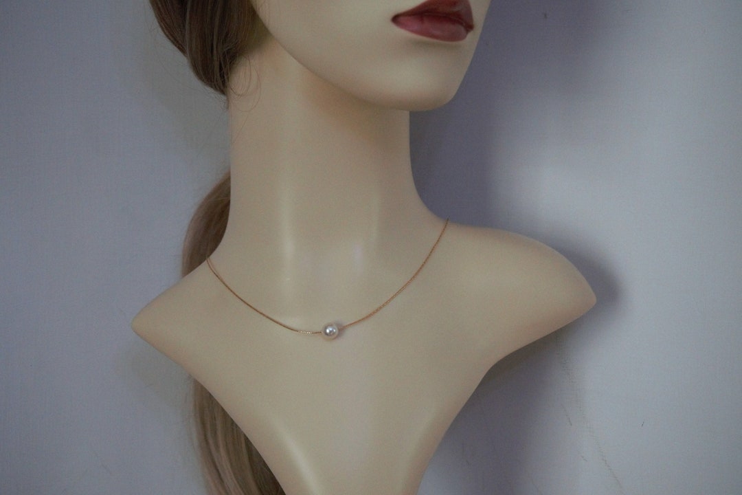 Collar de perlas individuales, collar de perlas Swarovski ...