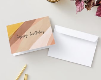 Printable Birthday Card , Coloring Card, Color Your Own Card, Instant ...