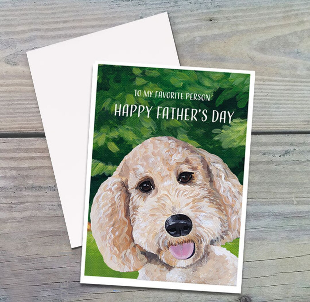 Father's Day Card From Doodle, Father's Day Dog Card, Golden Doodle ...