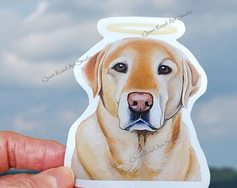 Cute Golden Retriever Peeker Sticker Labrador Lab Retriever Car ...