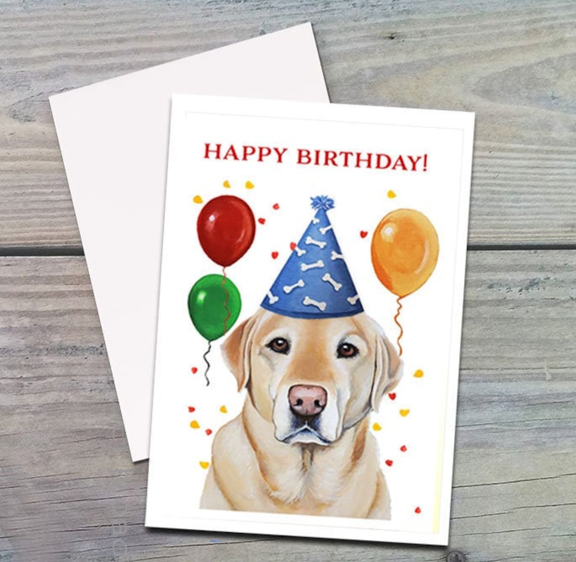 Lab Birthday Card Yellow Lab Golden Lab Yellow Labrador - Etsy
