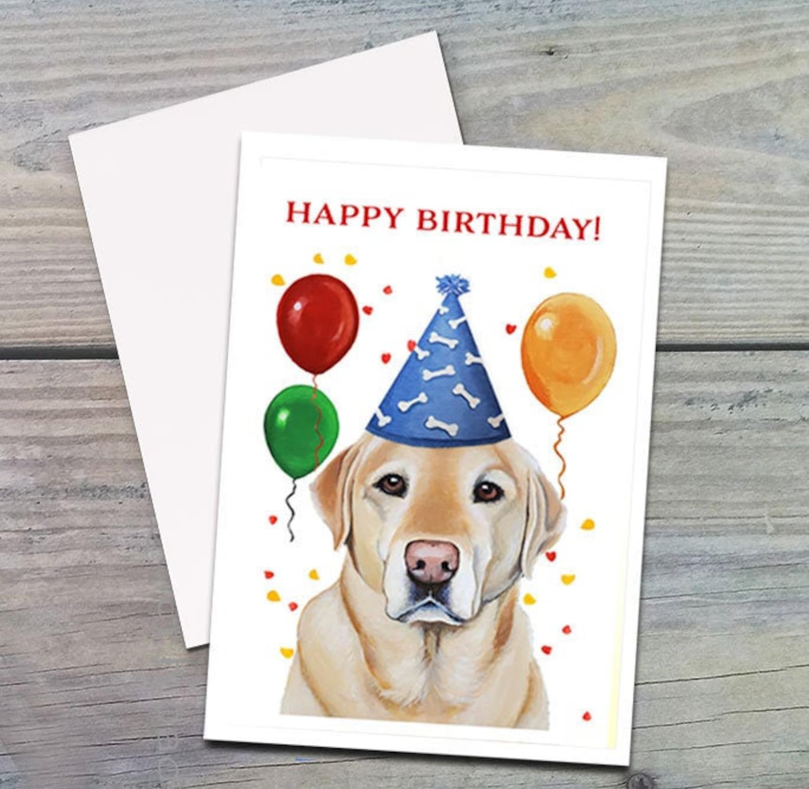 Lab Birthday Card Yellow Lab Golden Lab Yellow Labrador - Etsy