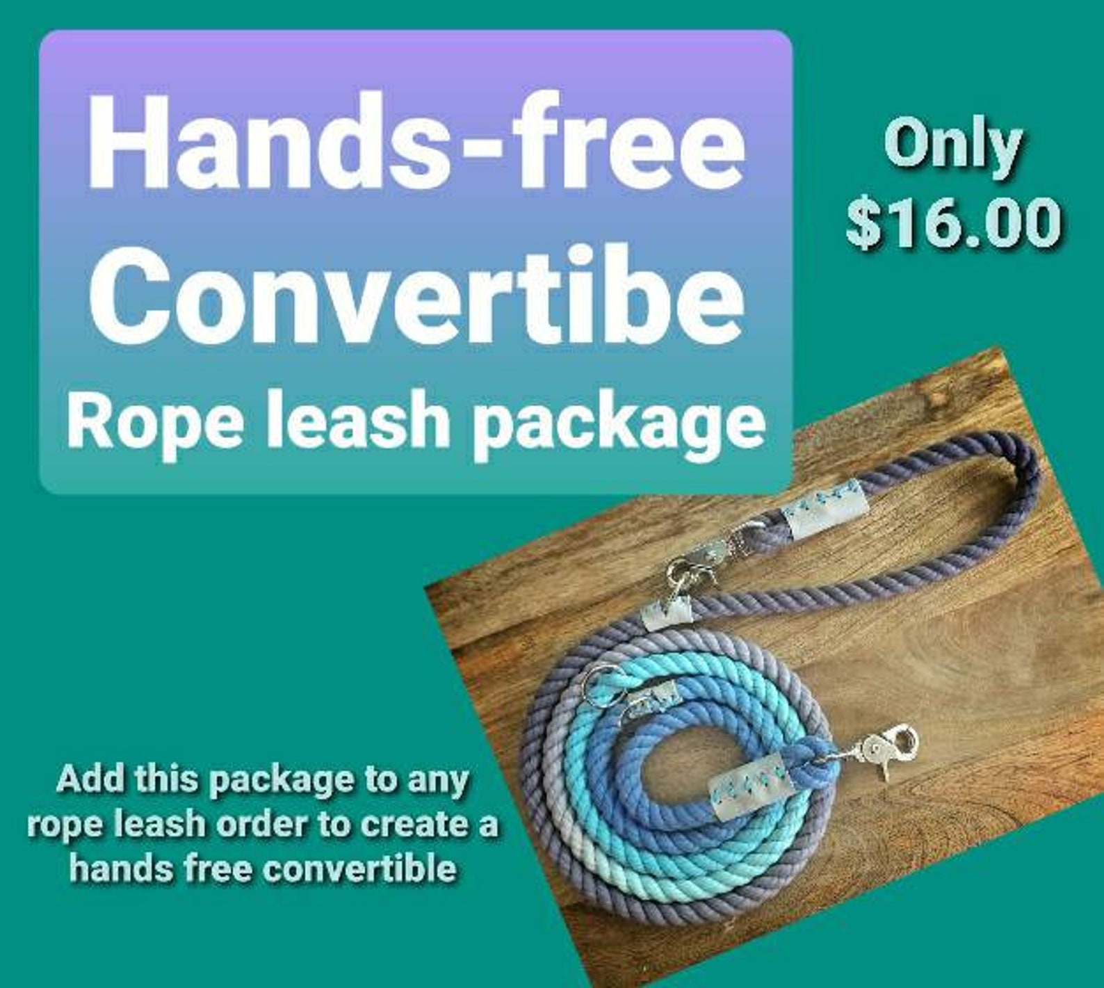 Convertible Leash Package add On | Etsy