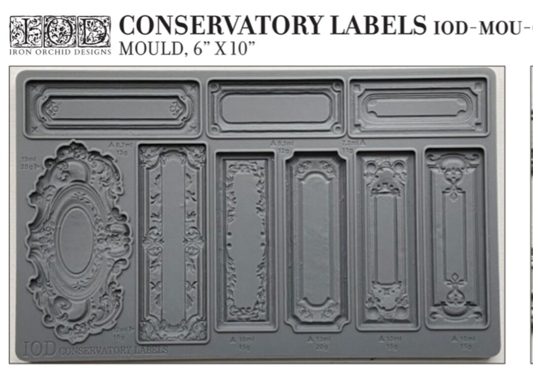 Conservatory Labels Iron Orchid Designs Mould Set - Etsy