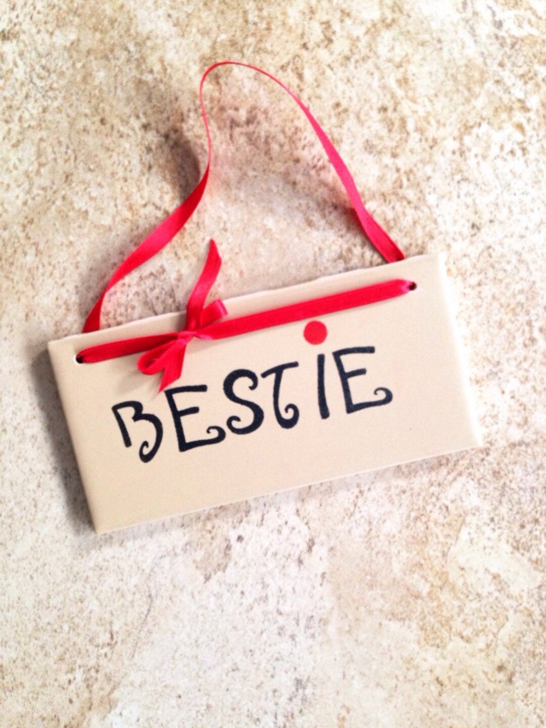 Small Tile Sign, Bestie Sign, Kitchen Wall Sign, Handmade Plaque ...
