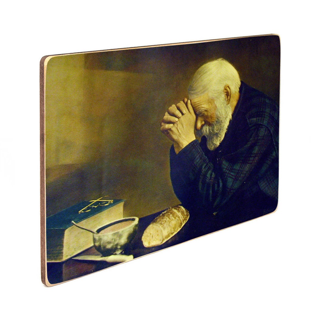 Eric Enstrom Grace Man Praying Over Bread 1918 Vintage Art - Etsy