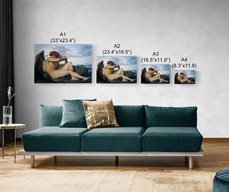 Wooden Poster Alexandre Cabanel Fallen Angel 1847 Vintage - Etsy