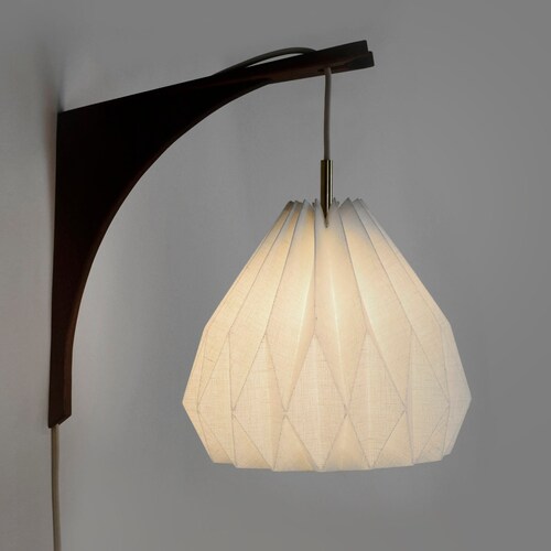 Wall Pendant Light / Hanging Lamp With Wooden Bracket / 100% - Etsy