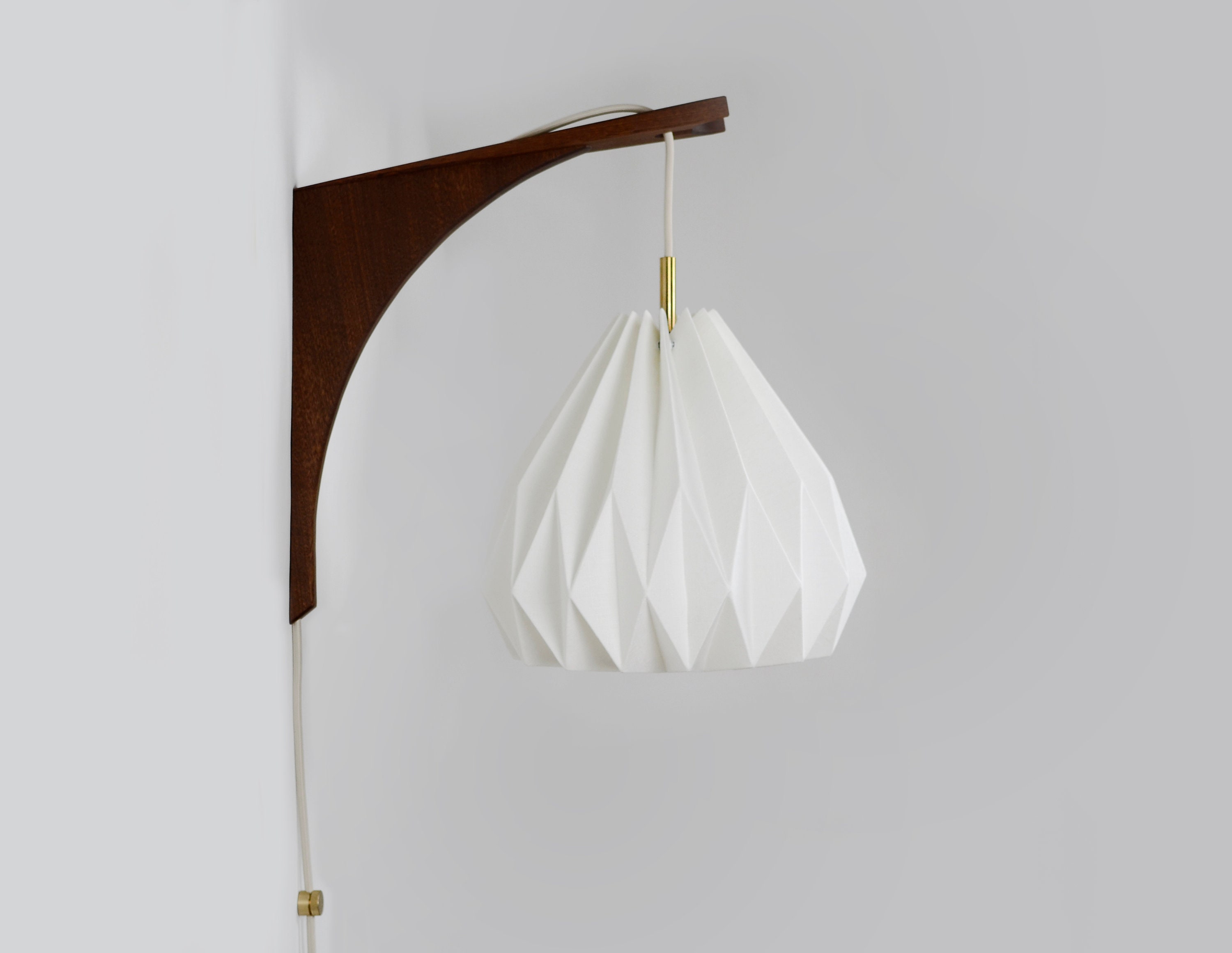 Wall Pendant Light / Hanging Lamp With Wooden Bracket / 100% - Etsy