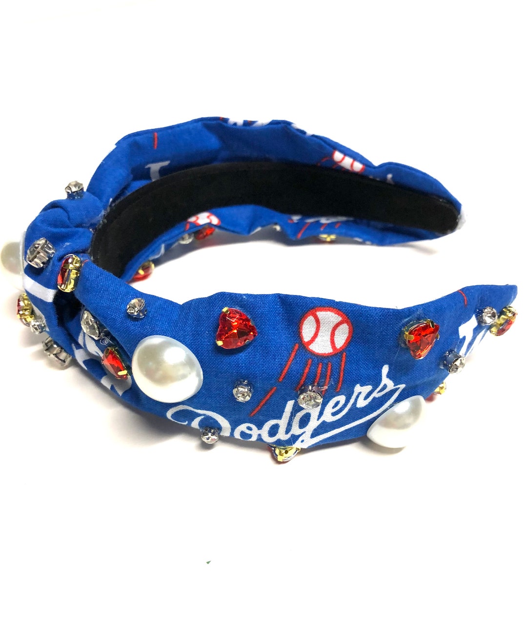 LA Dodgers Headband/knotted Headband/embellished Headbands/game Day ...
