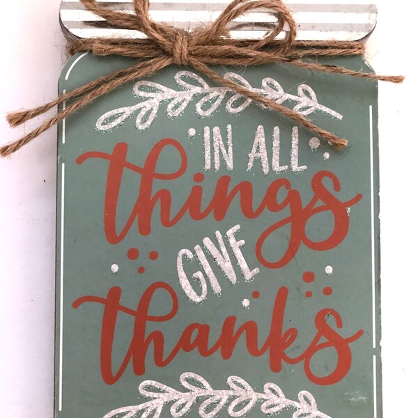Give Thanks Sign - Etsy