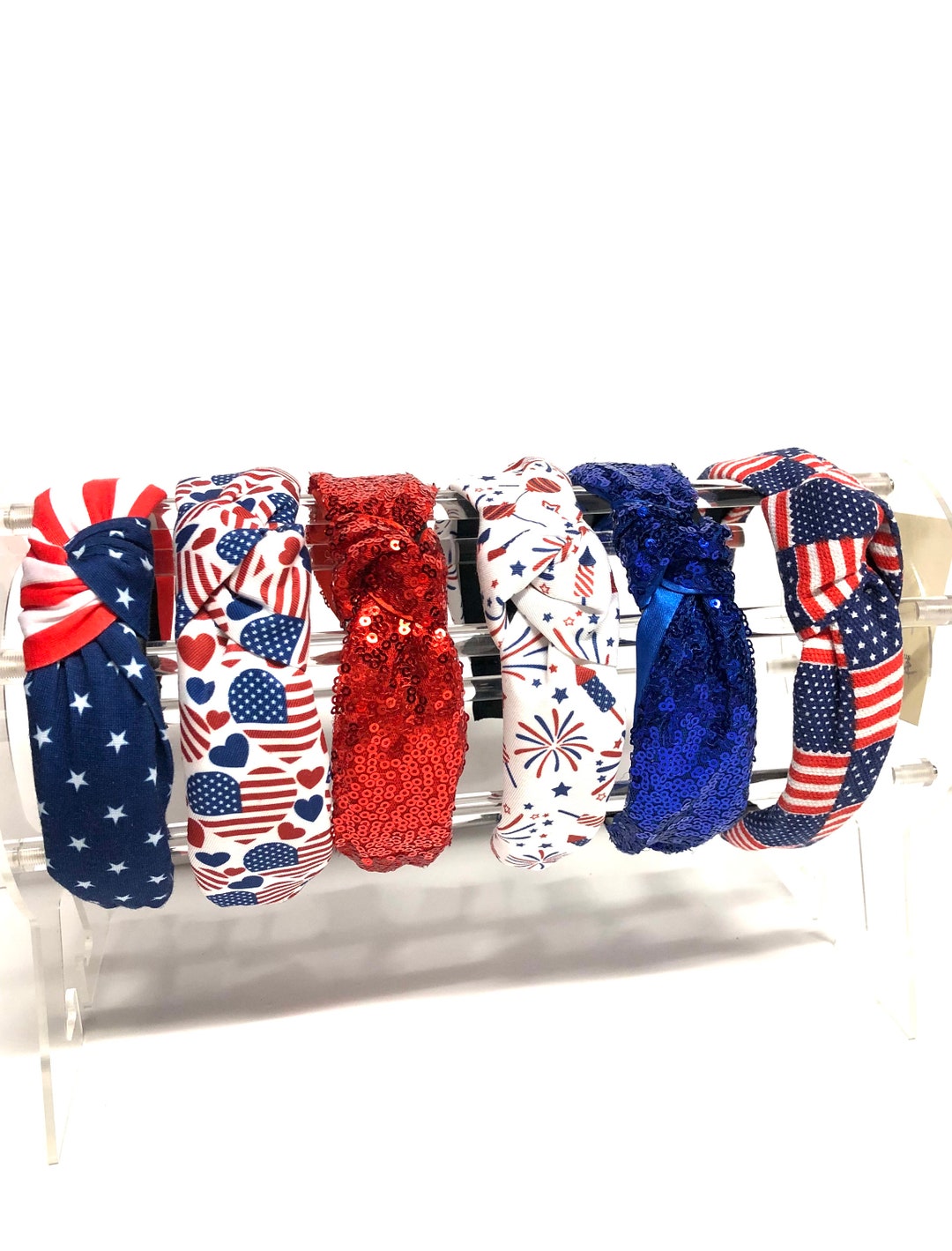 Patriotic Headbands,knotted Headbands,elections 2024,red-white-blue ...