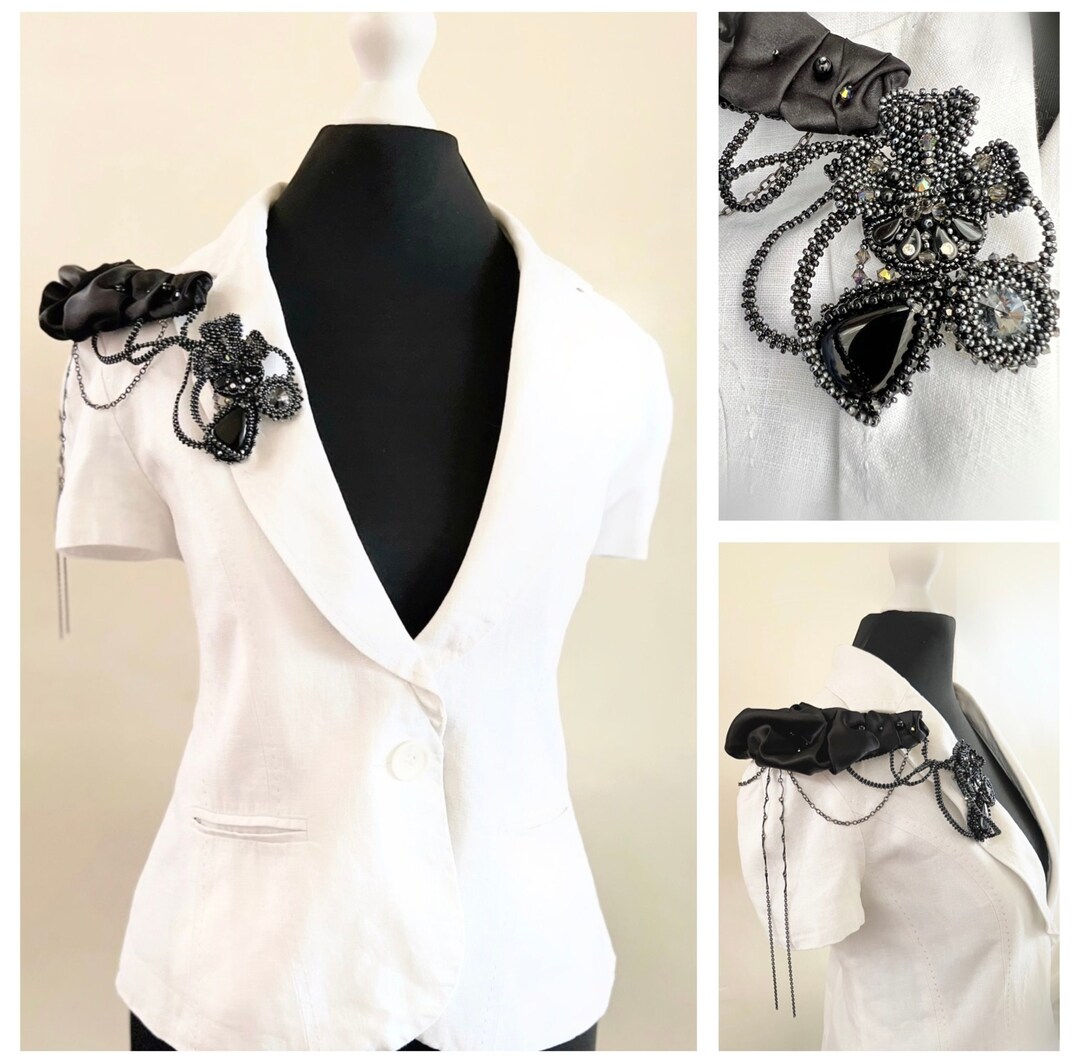 Handmade Epaulette With Agate Brooch ,epaulette ,brooch Pin - Etsy