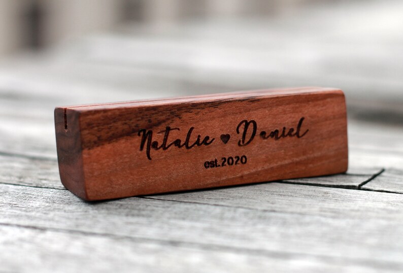 Personalized Photo Holder Stand Name Card Holder Wood Block - Etsy