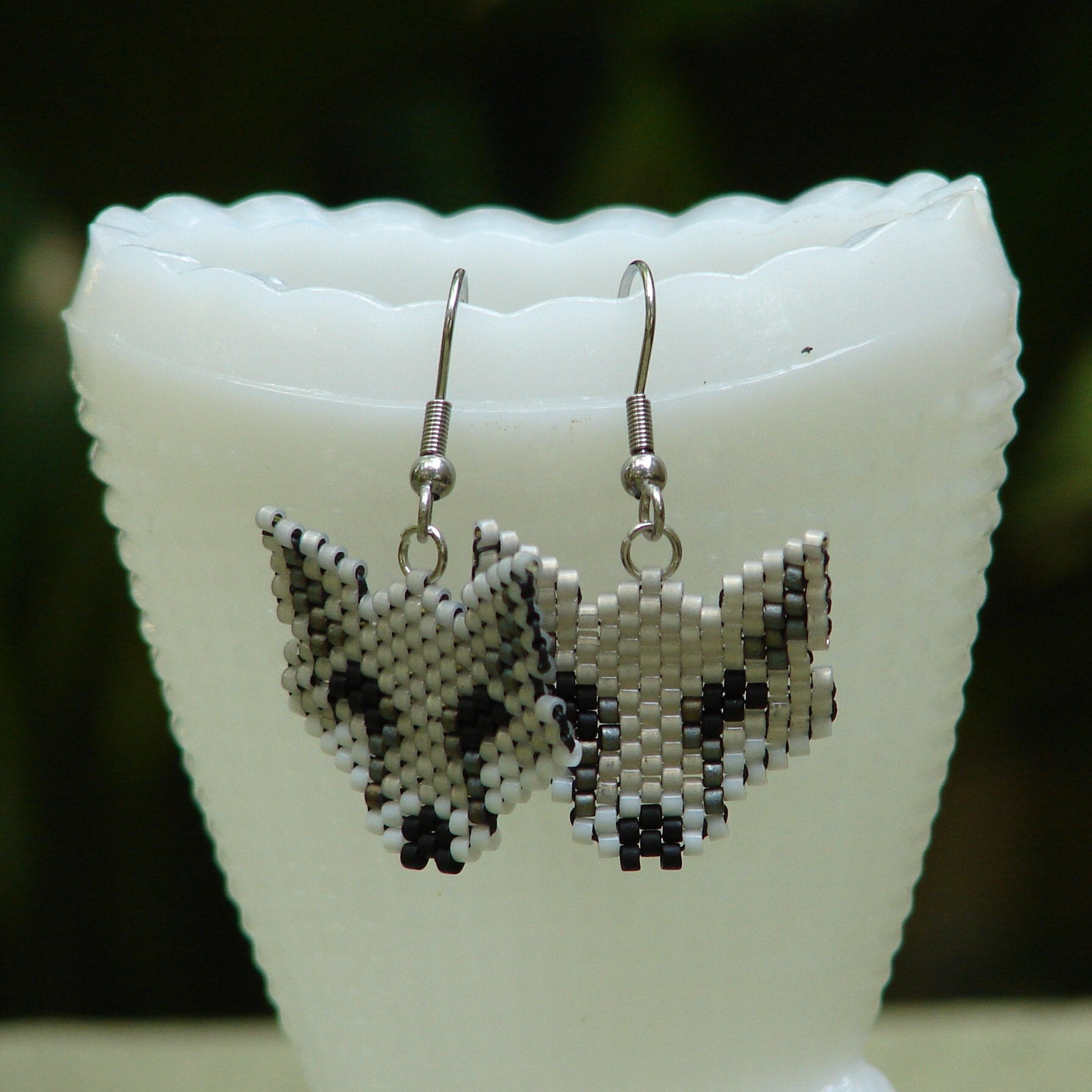 Handmade Fox Seed Bead Earrings, Stainless Steel - Etsy