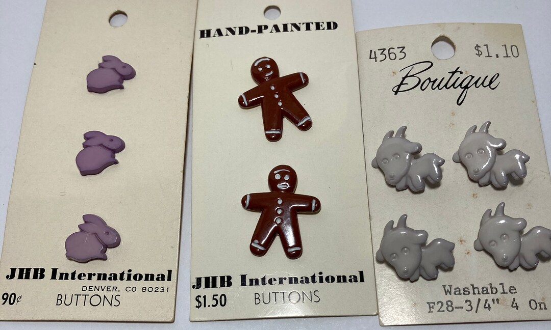 Vintage Gingerbread Man Buttons Goat Buttons 9 Vintage Buttons Craft ...