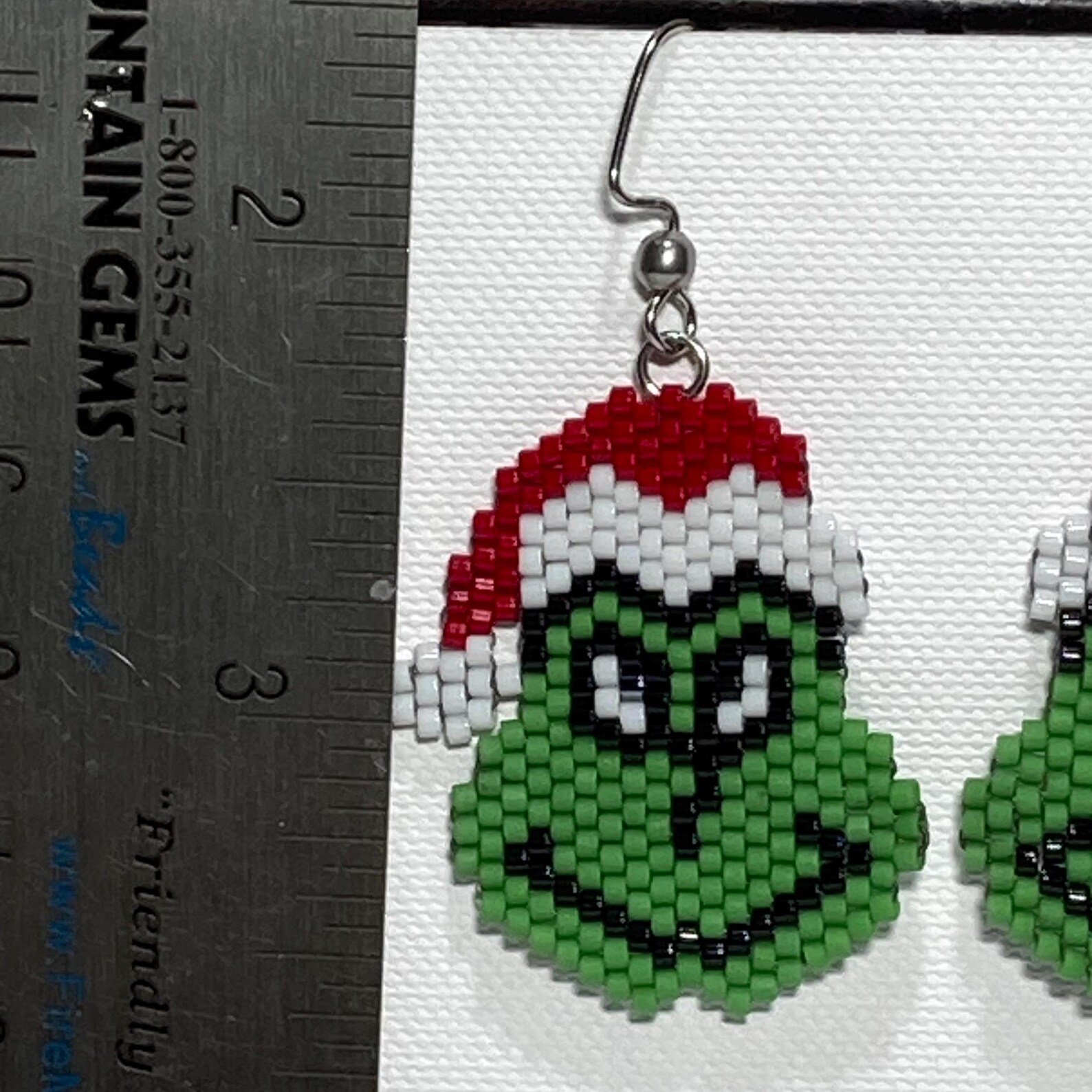 Grinch Earrings, Grinch Christmas Earrings, Handmade Christmas Earrings ...