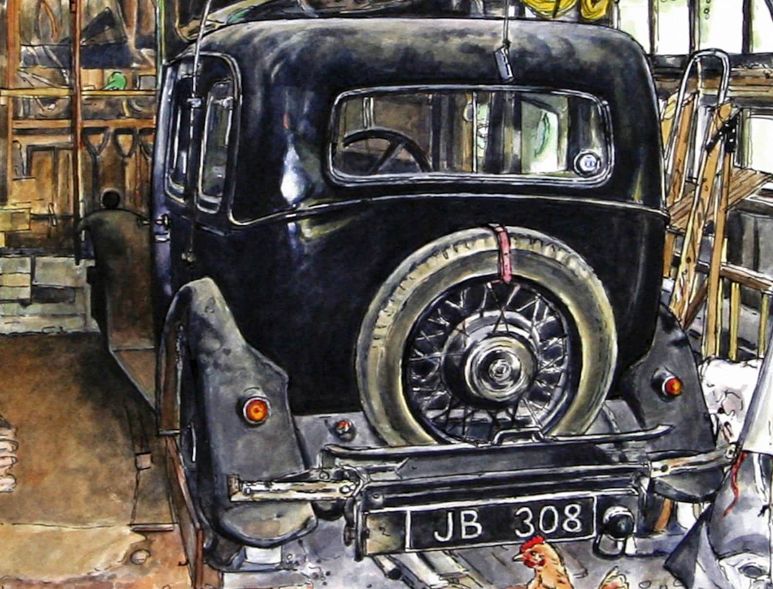 1934 Morris 12, Classic Car, Vintage Car, Auto Art, Classic Car Print ...