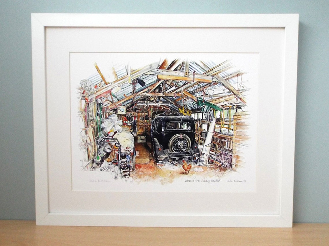 1934 Morris 12, Classic Car, Vintage Car, Auto Art, Classic Car Print ...