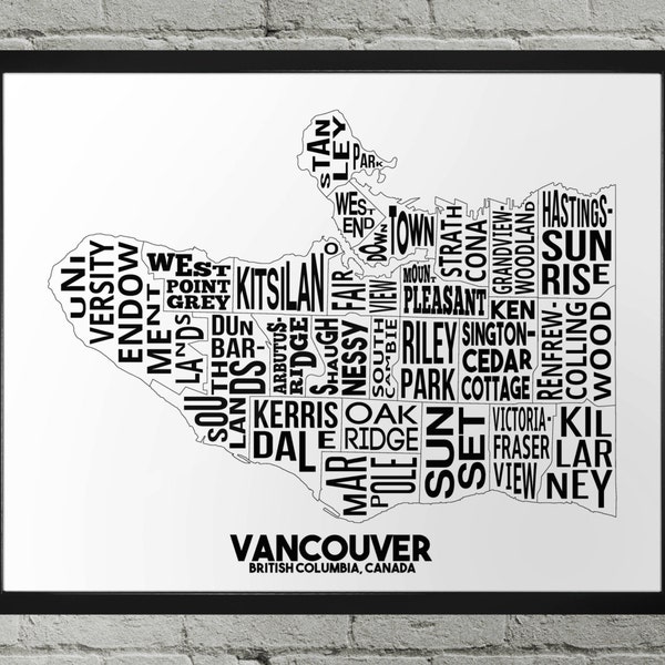 Yvr Map Poster Art - Etsy