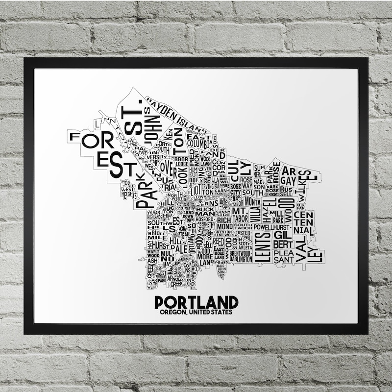 Portland Map - Etsy