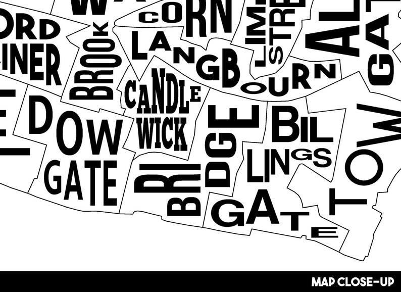 City of London England Wards City Map Print | Handmade | City of London ...