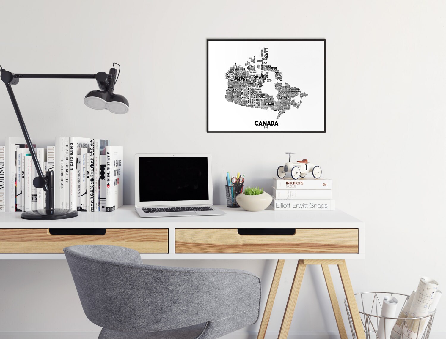 Canada City Typography Map Print Handmade Canada Map - Etsy Canada