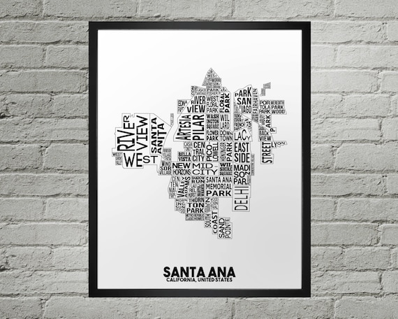 Santa Ana California Map